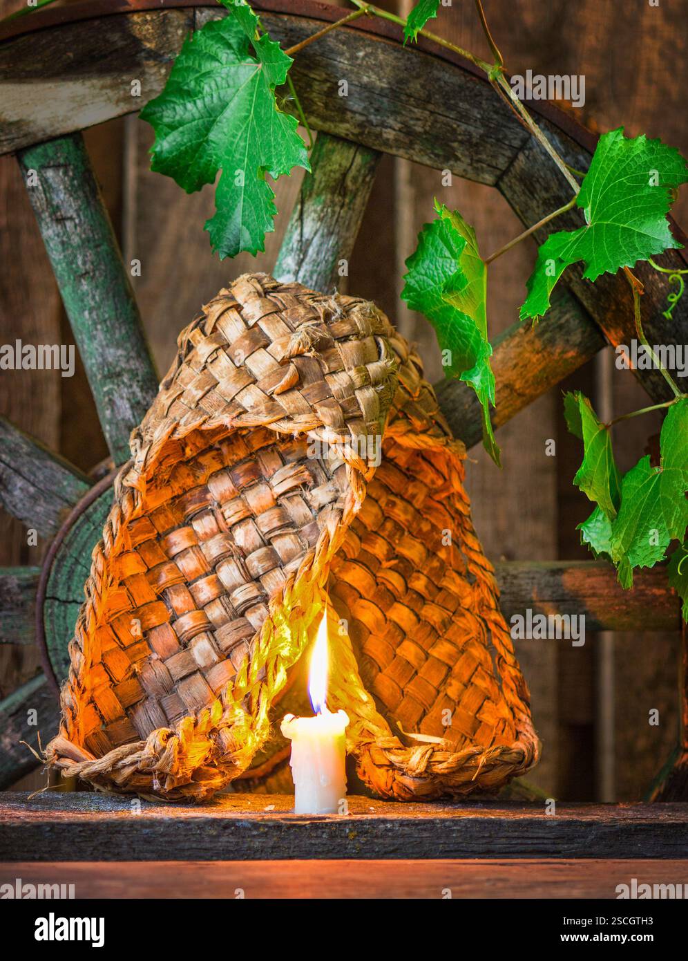Retro still life with objects of ancient household utensils Stock Photo ...