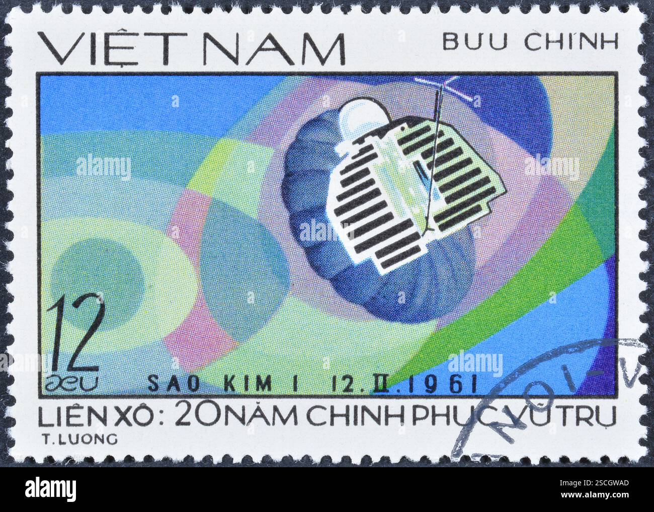 Cancelled postage stamp printed by Vietnam, that shows "Venus I", 20 ...