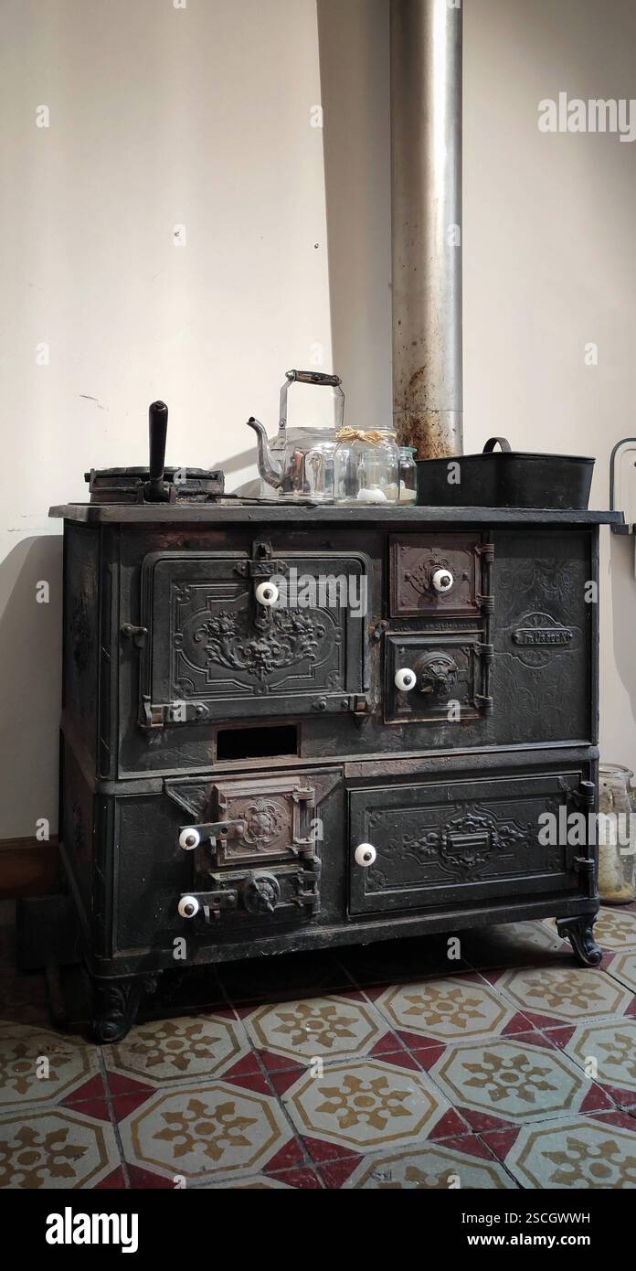 05.02.2025, Thüringen - Deutschland. Alter Herd im ...