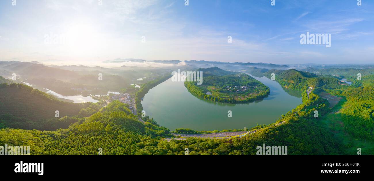 Aerial view lush hills hi-res stock photography and images - Alamy