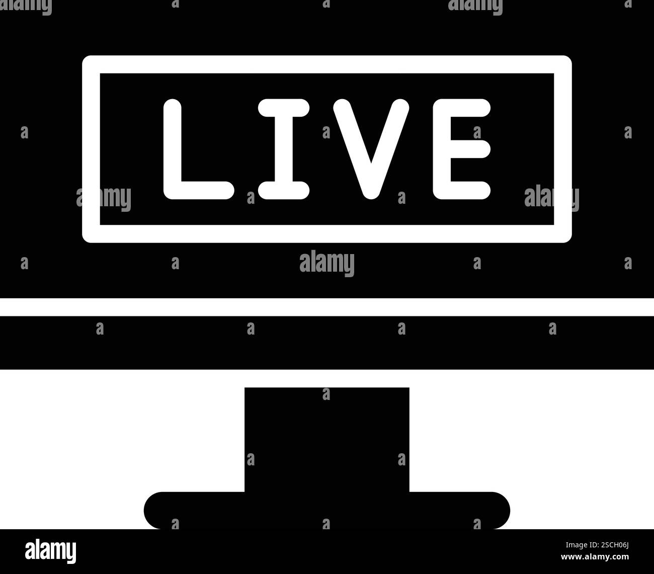 Live streaming icon 3d Stock Vector Images - Alamy