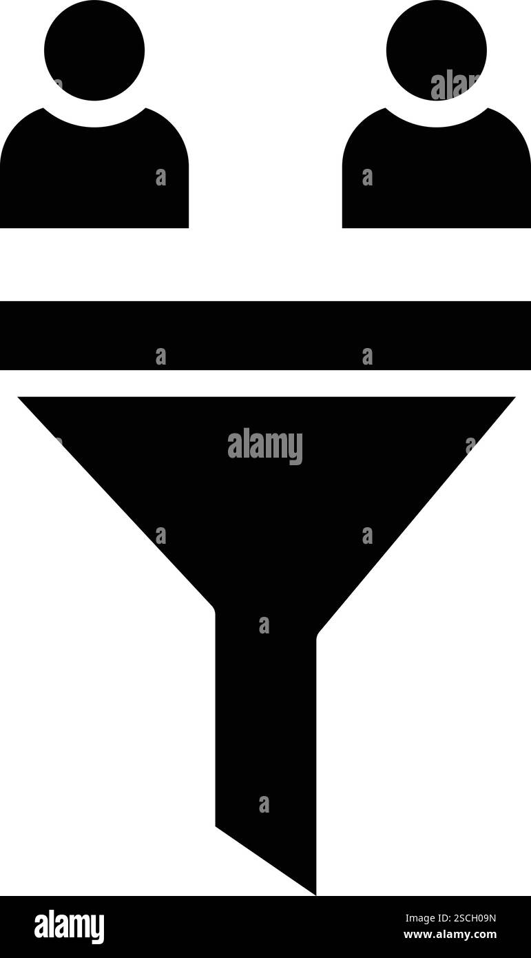 Sales Funnel Vector Icon Design Illustration Stock Vector Image & Art ...