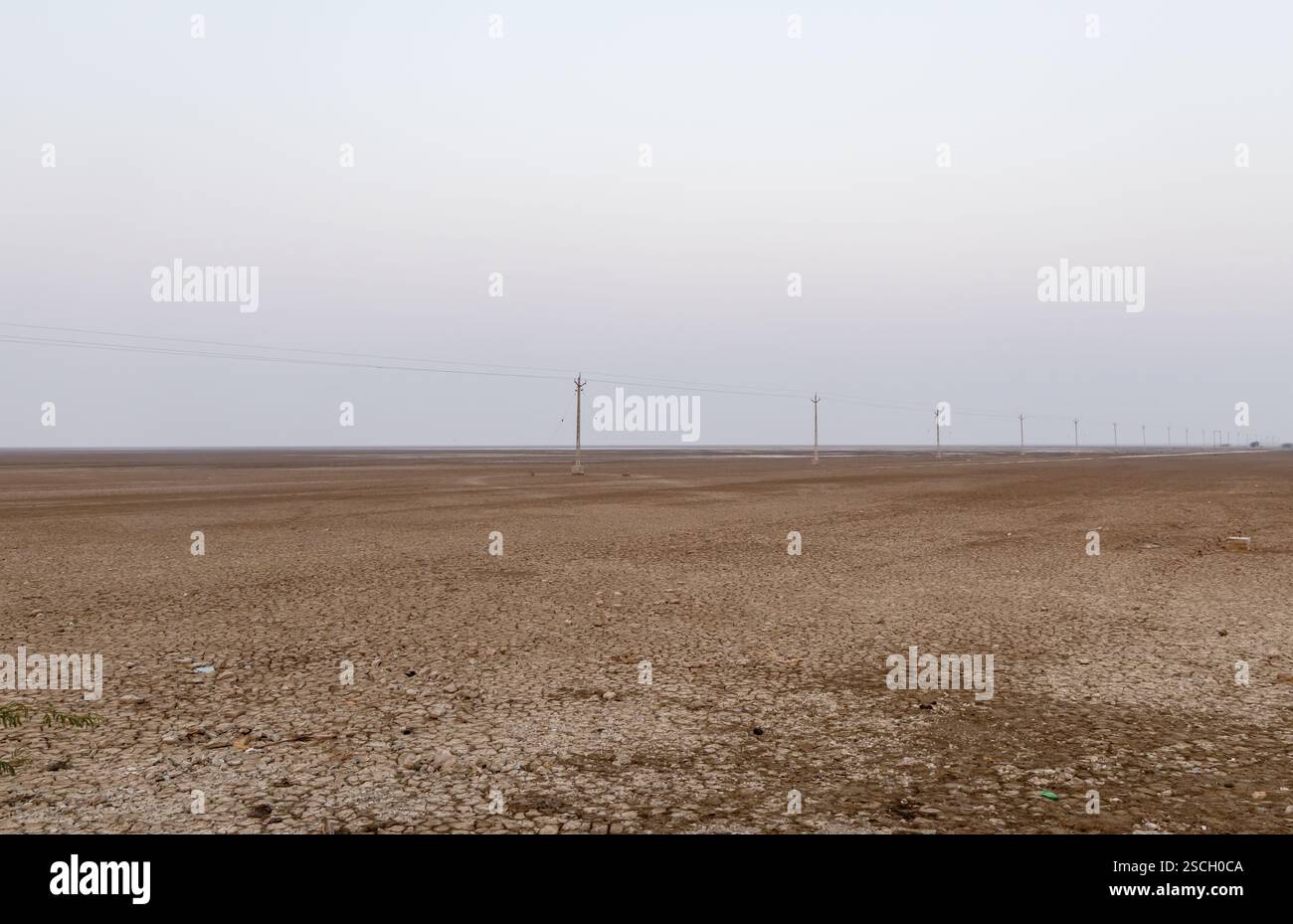 dry cracked farm fields with bright sky at morning Stock Photo - Alamy