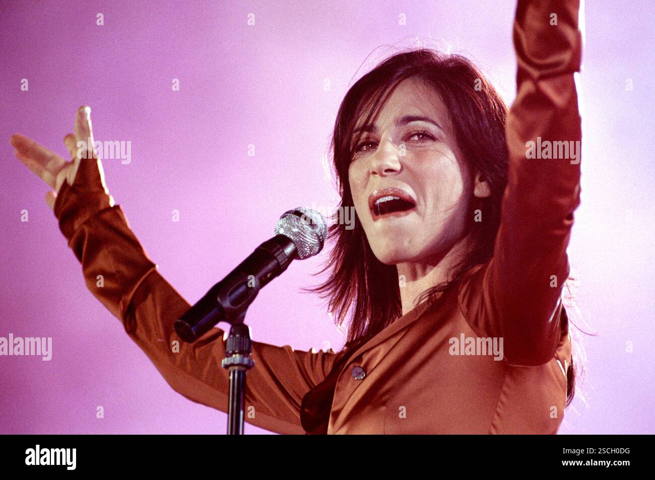 Napoli Italy 18/04/1997: Paola Turci,Italian singer,during the ...