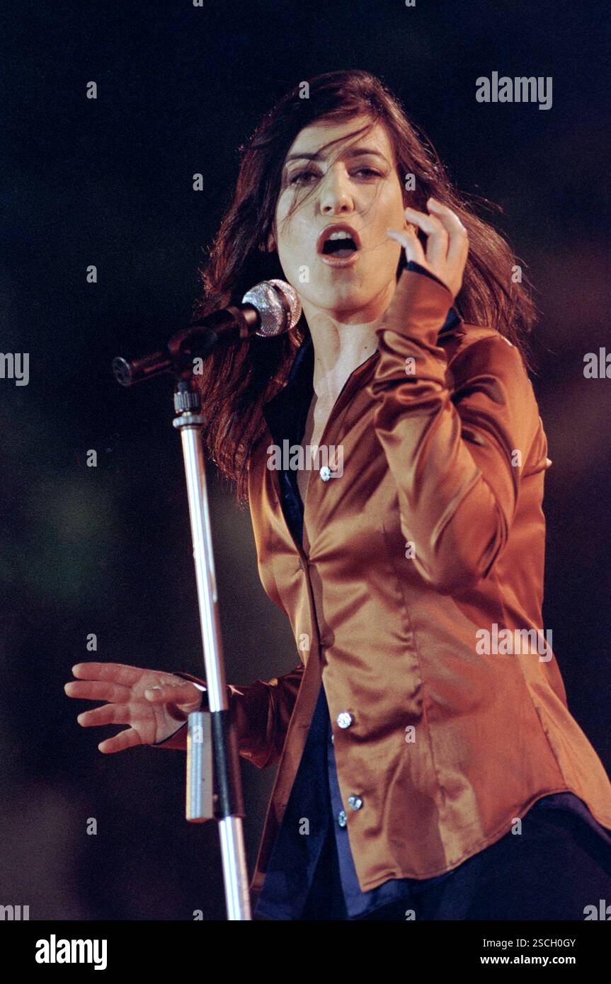 Napoli Italy 18/04/1997: Paola Turci,Italian singer,during the ...