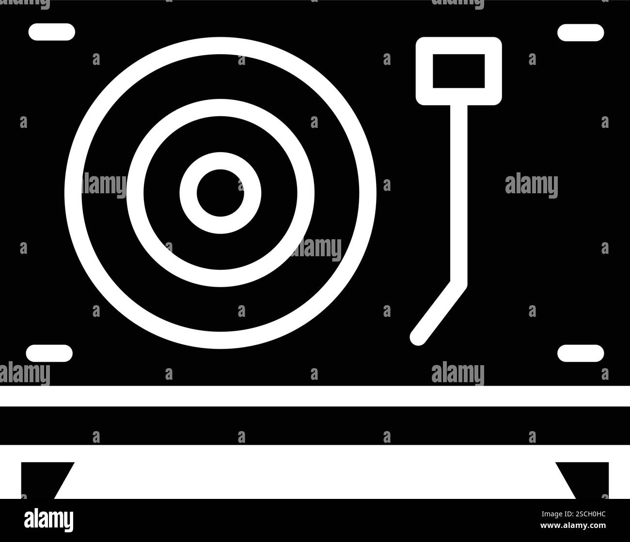 Illustration turntable Black and White Stock Photos & Images - Alamy