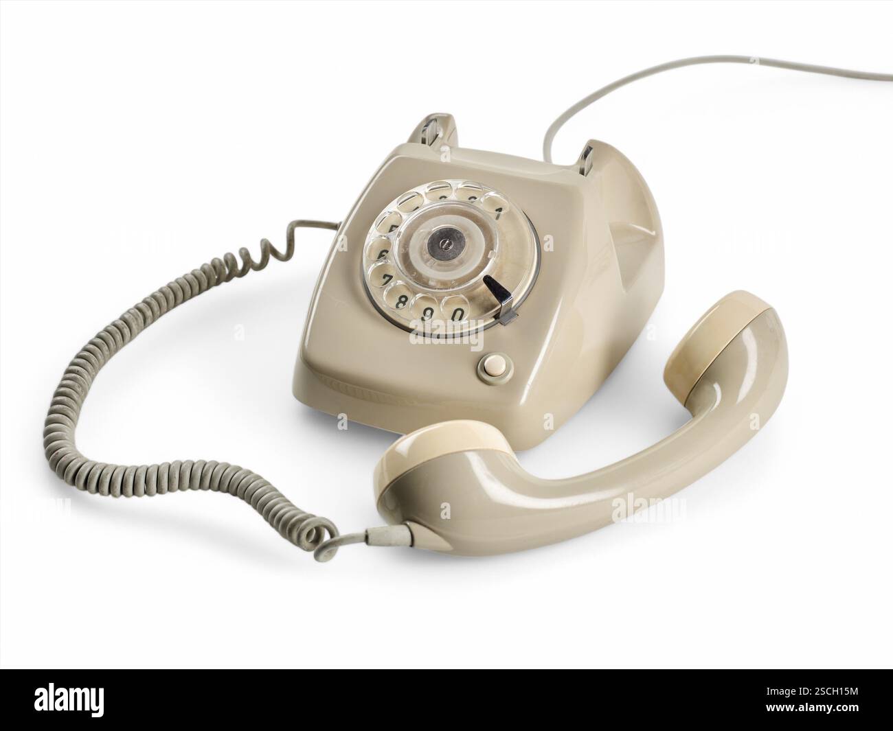 Old rotary telephone with receiver Stock Photo - Alamy