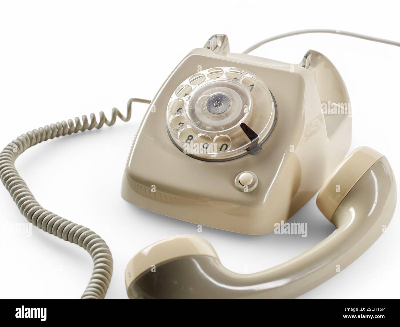Old rotary telephone with receiver Stock Photo - Alamy