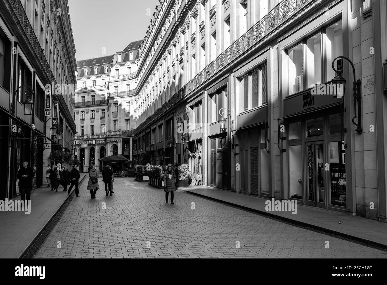 Paris, France - January 24, 2022: General street view from Paris, the ...