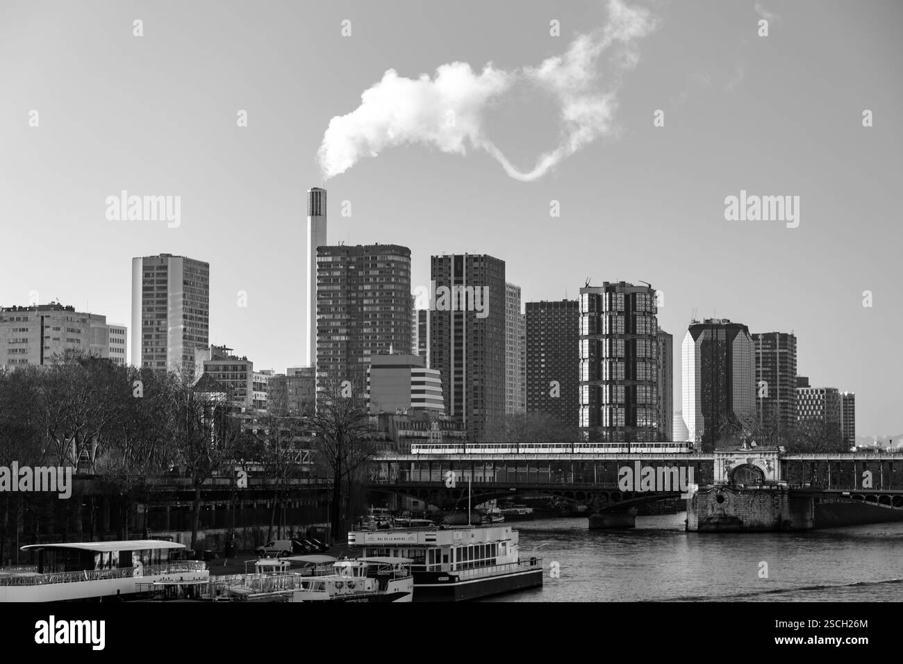 Paris, France - January 24, 2022: Buildings and typical French ...