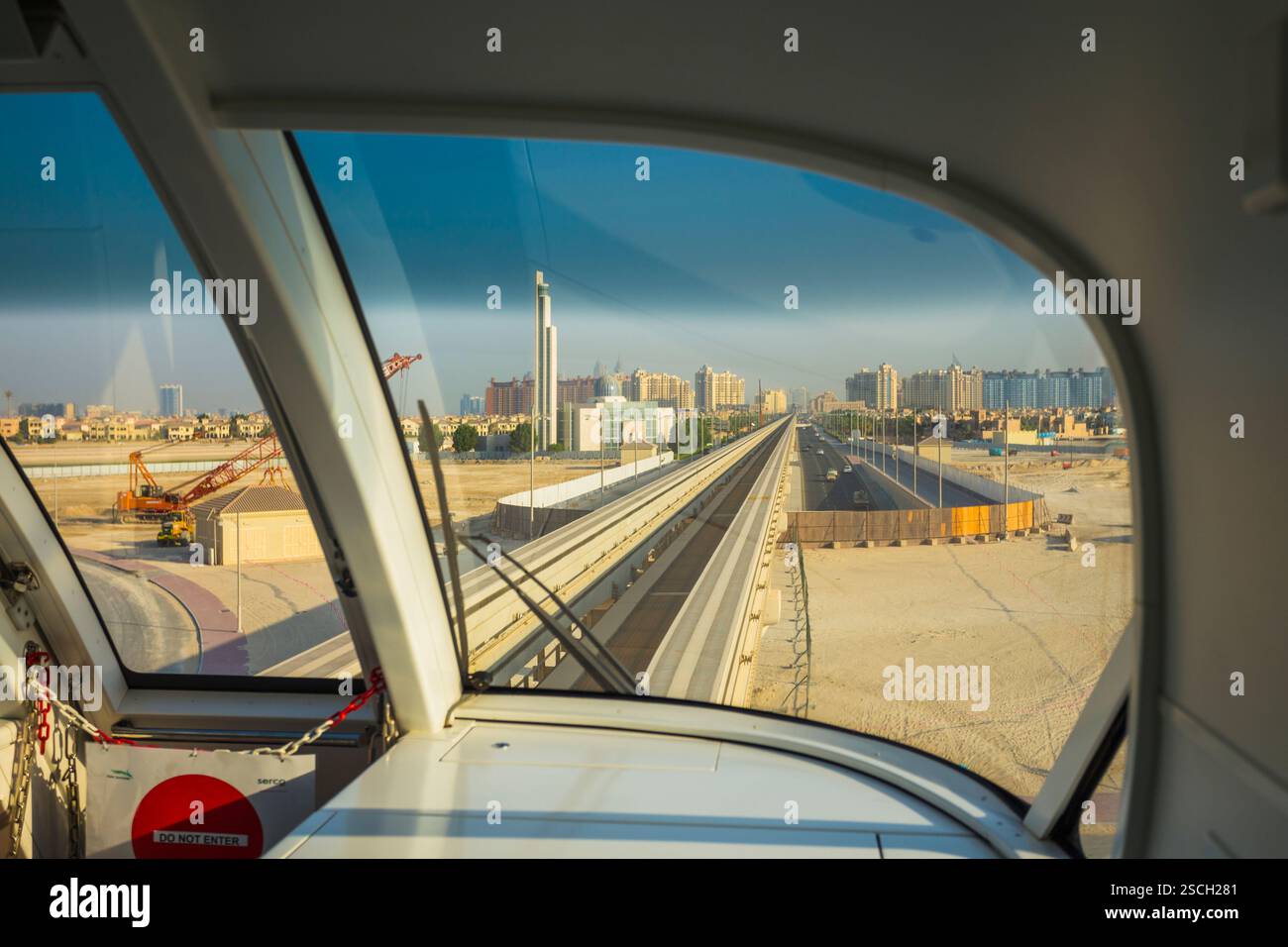 DUBAI - NOVEMBER 3: Monorail station on a man-made island Palm Jumeirah ...