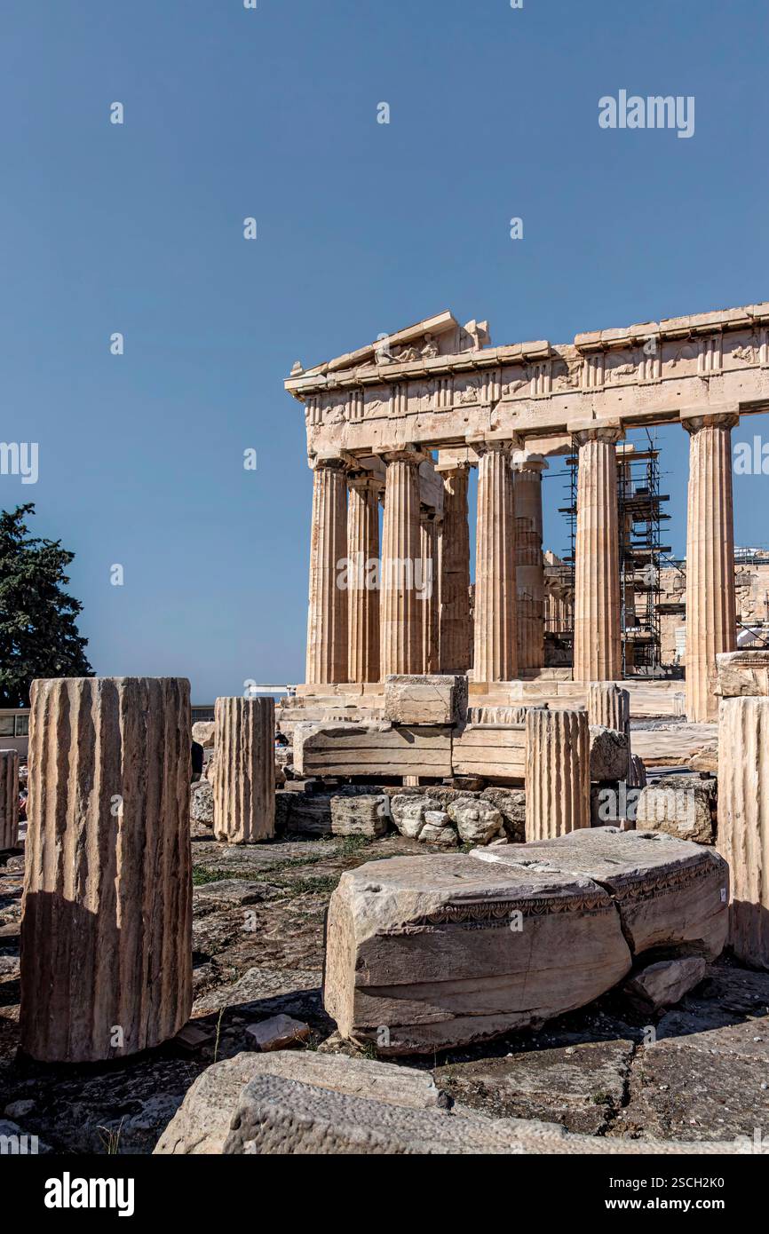 Acropolis, Athens, Greece, Parthenon, columns, ruins Stock Photo - Alamy