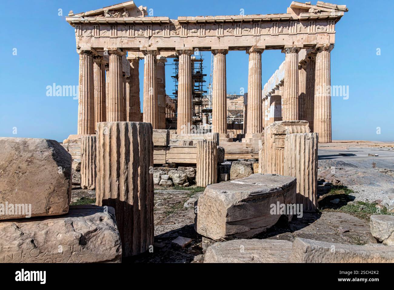 Acropolis, Athens, Greece, Parthenon, columns, ruins Stock Photo - Alamy