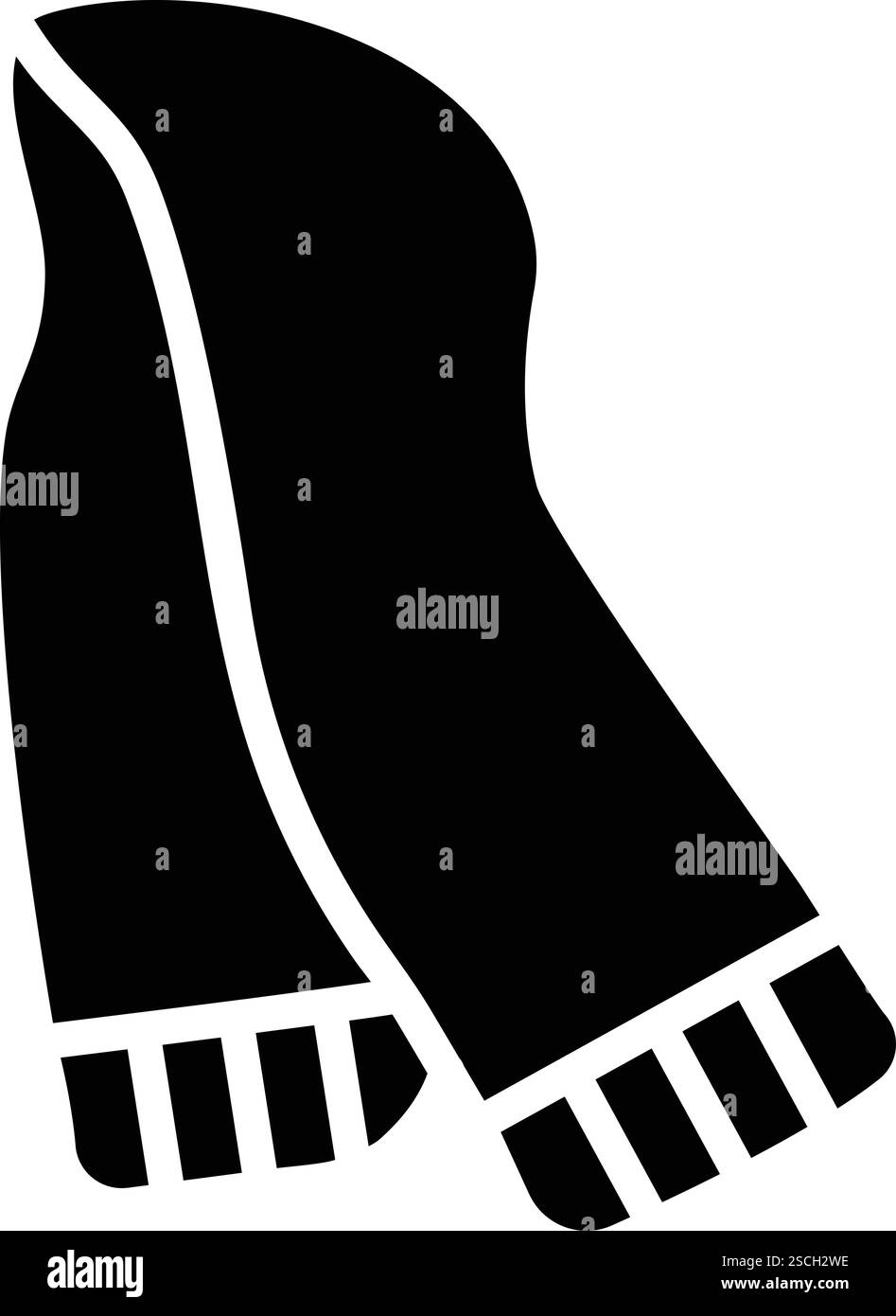 Winter scarf vector isolated Black and White Stock Photos & Images - Alamy