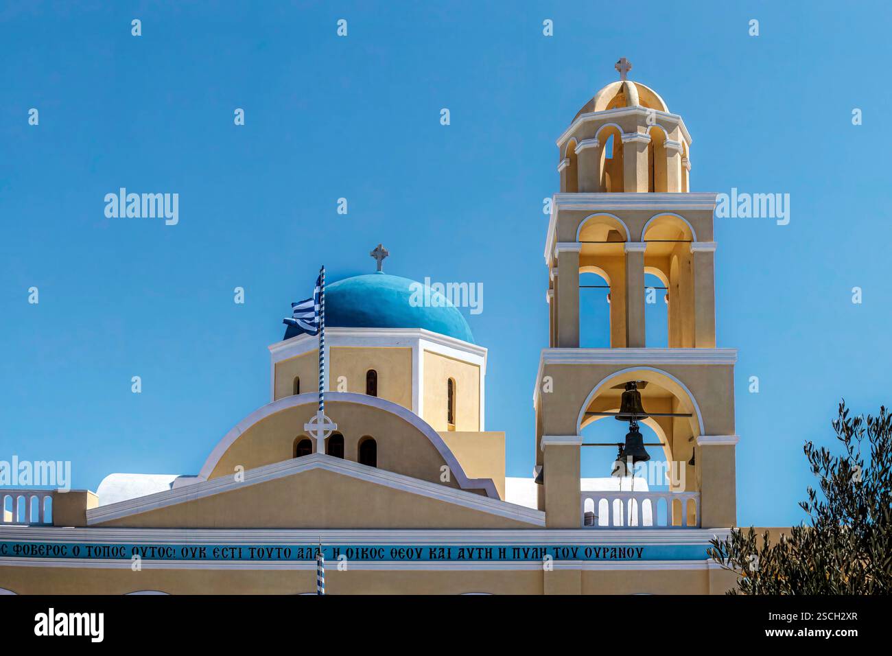 Church of St. George, Greece, Greek Islands, Oia, Santorini Stock Photo ...