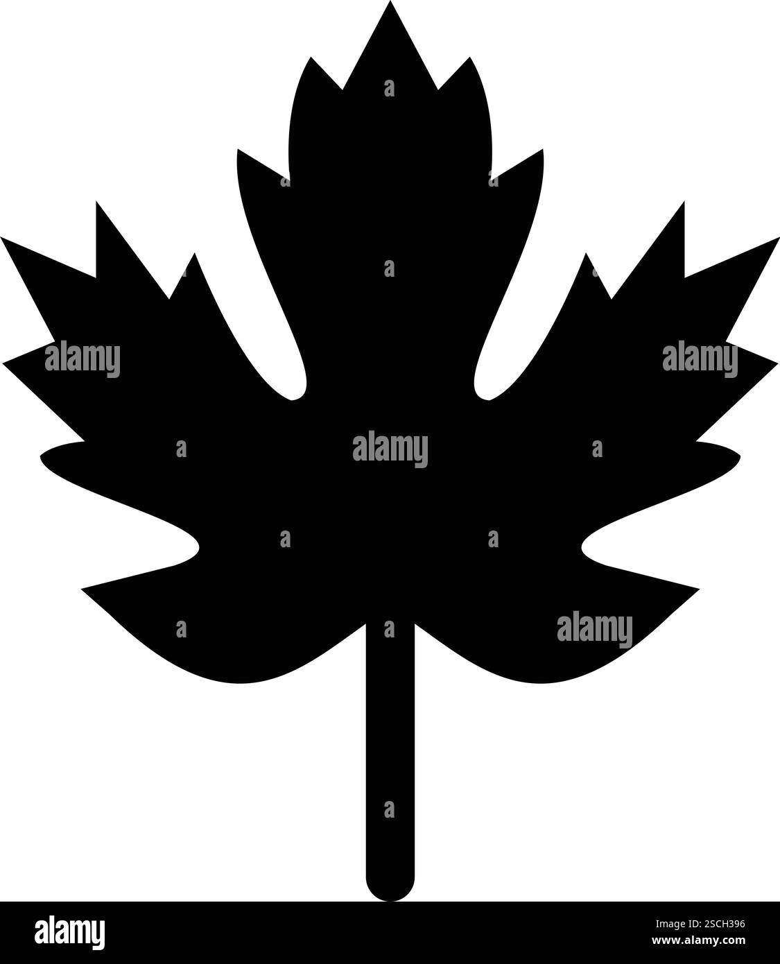 Maple leaf icons set Black and White Stock Photos & Images - Alamy