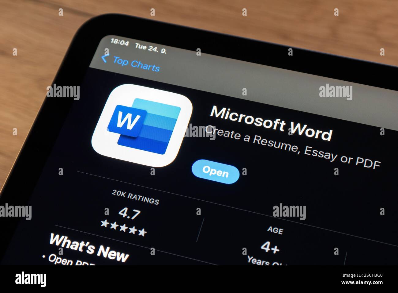 OSTRAVA, CZECHIA - SEPTEMBER 24, 2024: App store with Microsoft Word ...