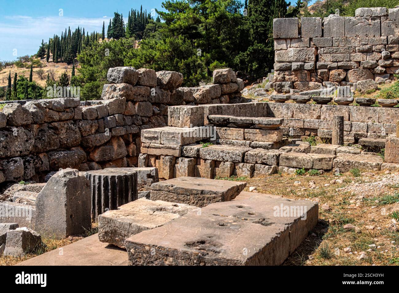Delphi, Greece, archeological sites, greek ruins, oracle Stock Photo ...