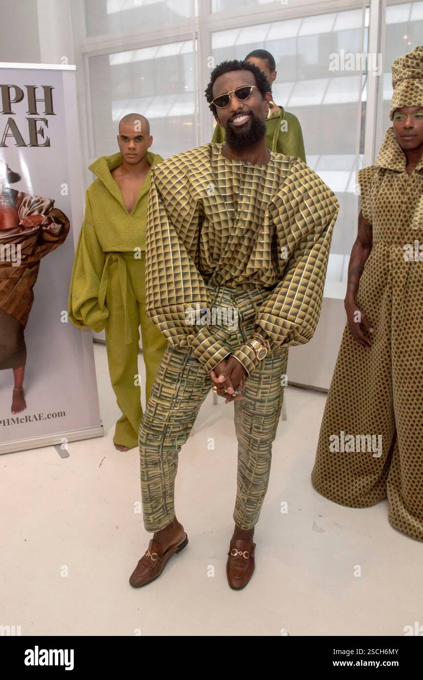 New York, United States. 06th Feb, 2025. Designer Joseph McRae (C ...