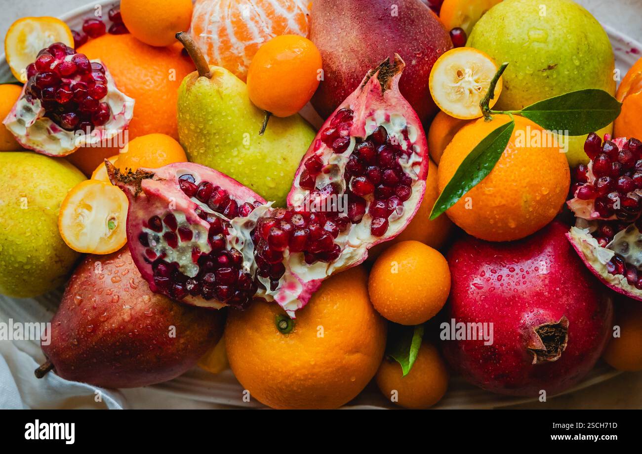 Vibrant assorted fruit platter hi-res stock photography and images - Alamy