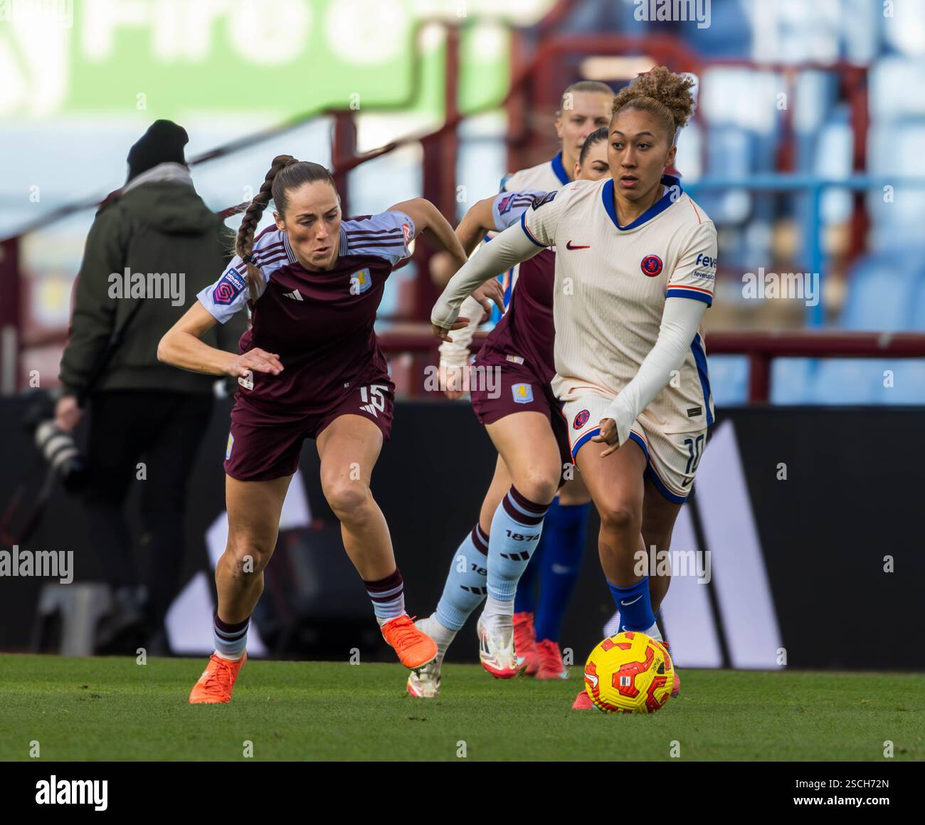 Lucy Parker (15) and Lauren James (10) in action during Barcleys FA ...
