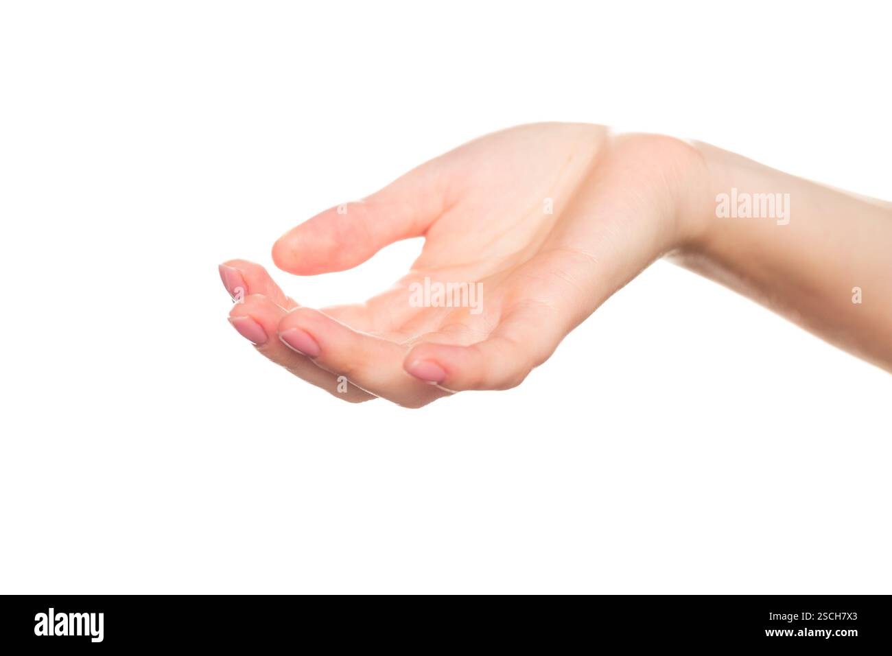 Open hand reaching out to provide assistance and support during a ...