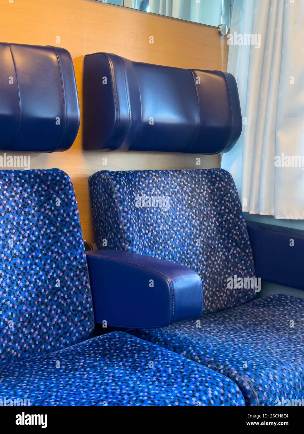 Train carriage blue seating road hi-res stock photography and images ...