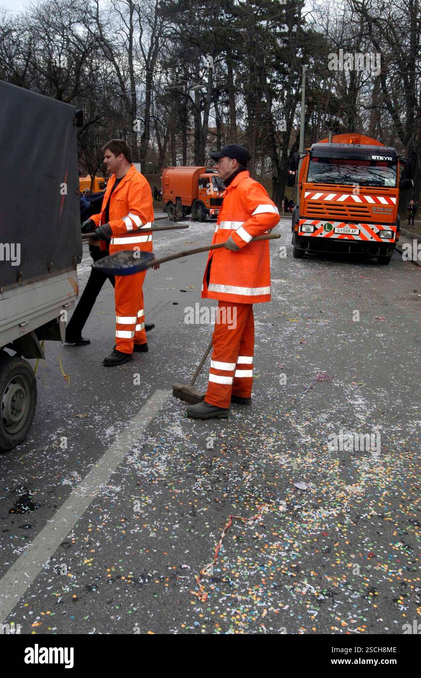 pavement gritting in the winter, seasonal road maintenance work ...