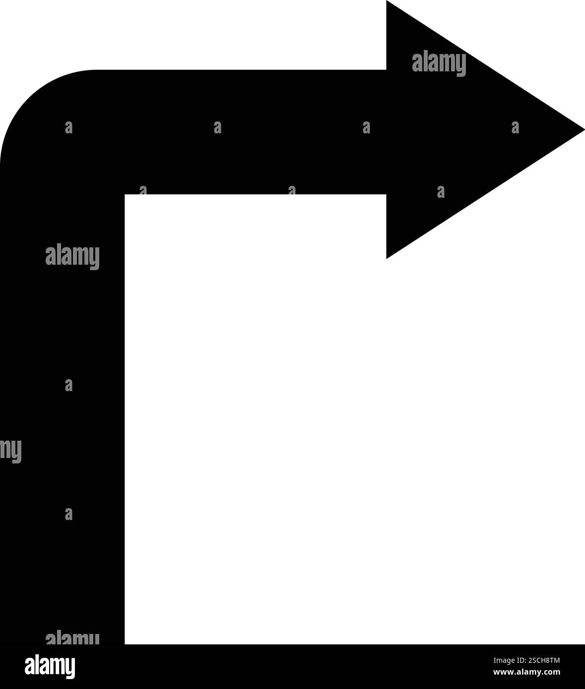 Turn right icon logo Black and White Stock Photos & Images - Alamy