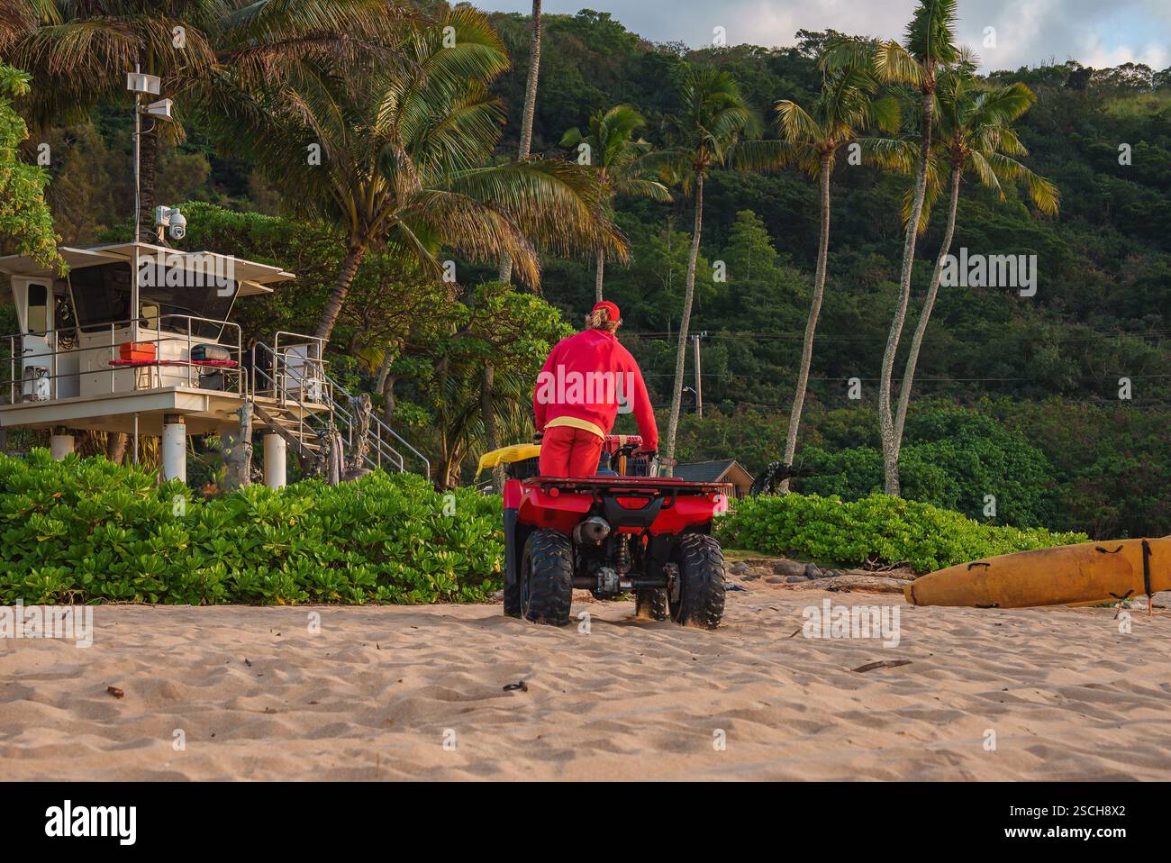Lifeguard on atv near hi-res stock photography and images - Alamy