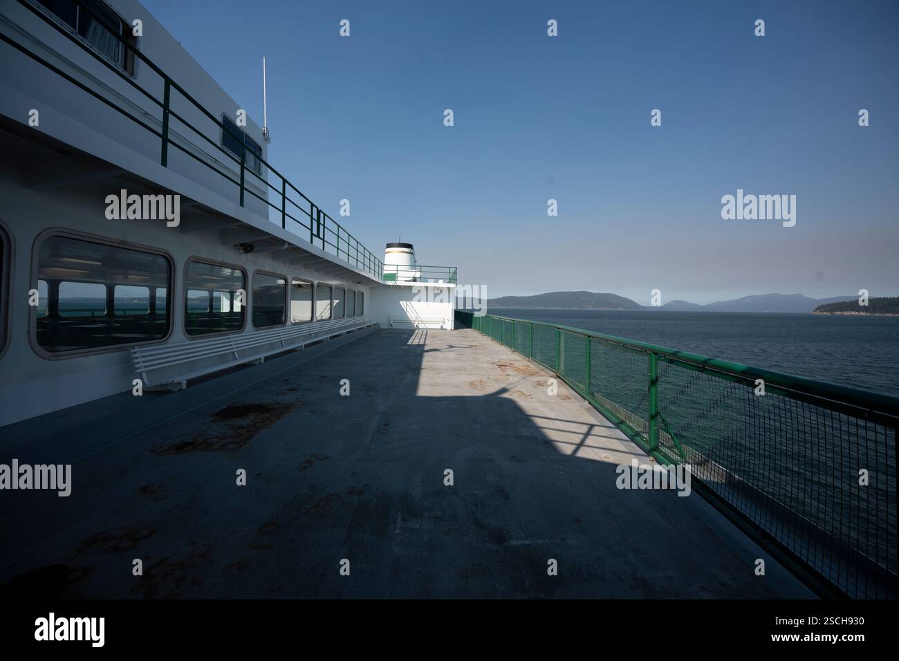 Window view of ferry ride from Anacortes, Washington Stock Photo - Alamy