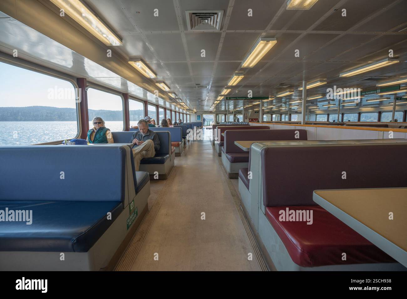 View inside ferry ride from Anacortes, Washington Stock Photo - Alamy