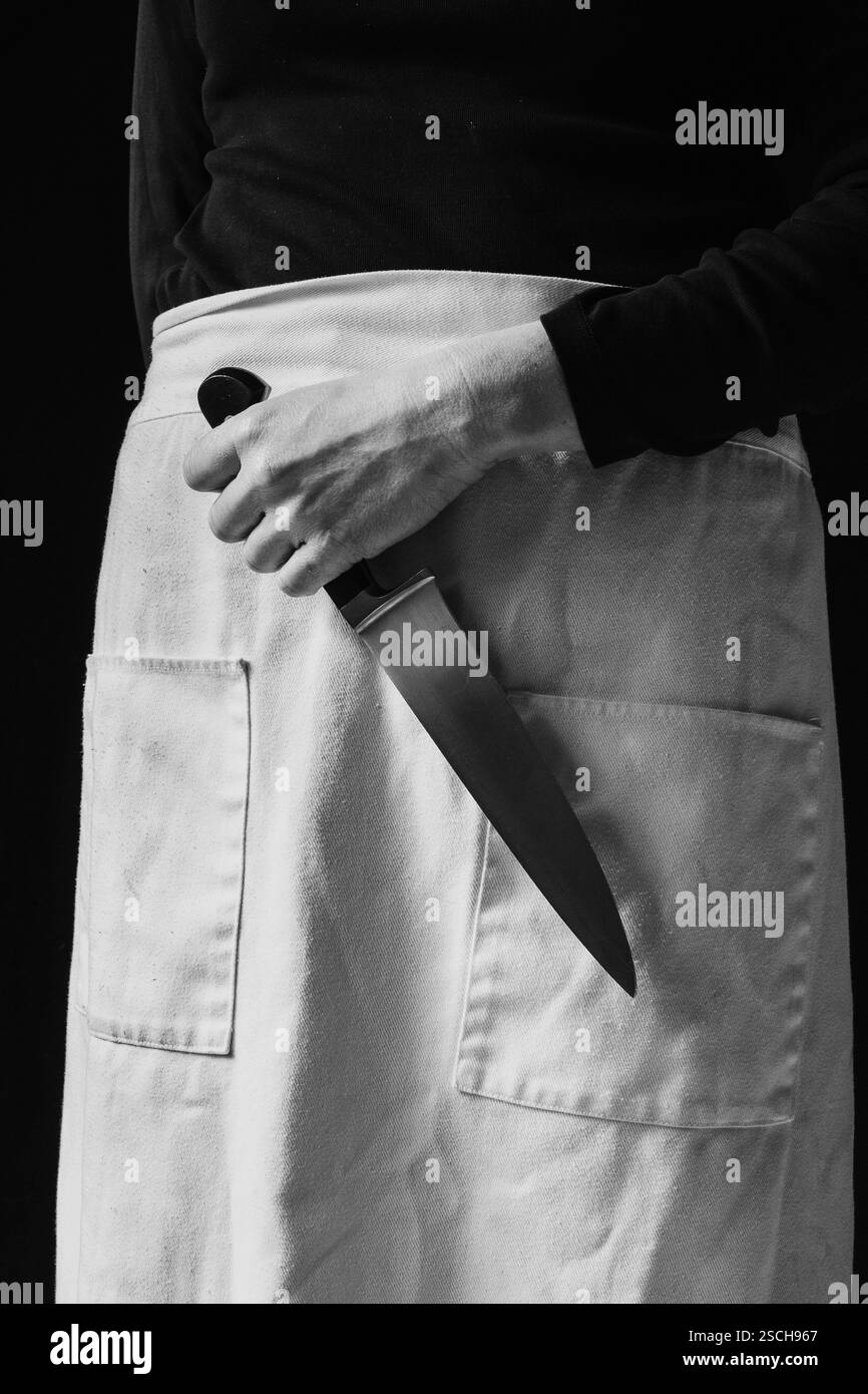 Apron hands Black and White Stock Photos & Images - Alamy