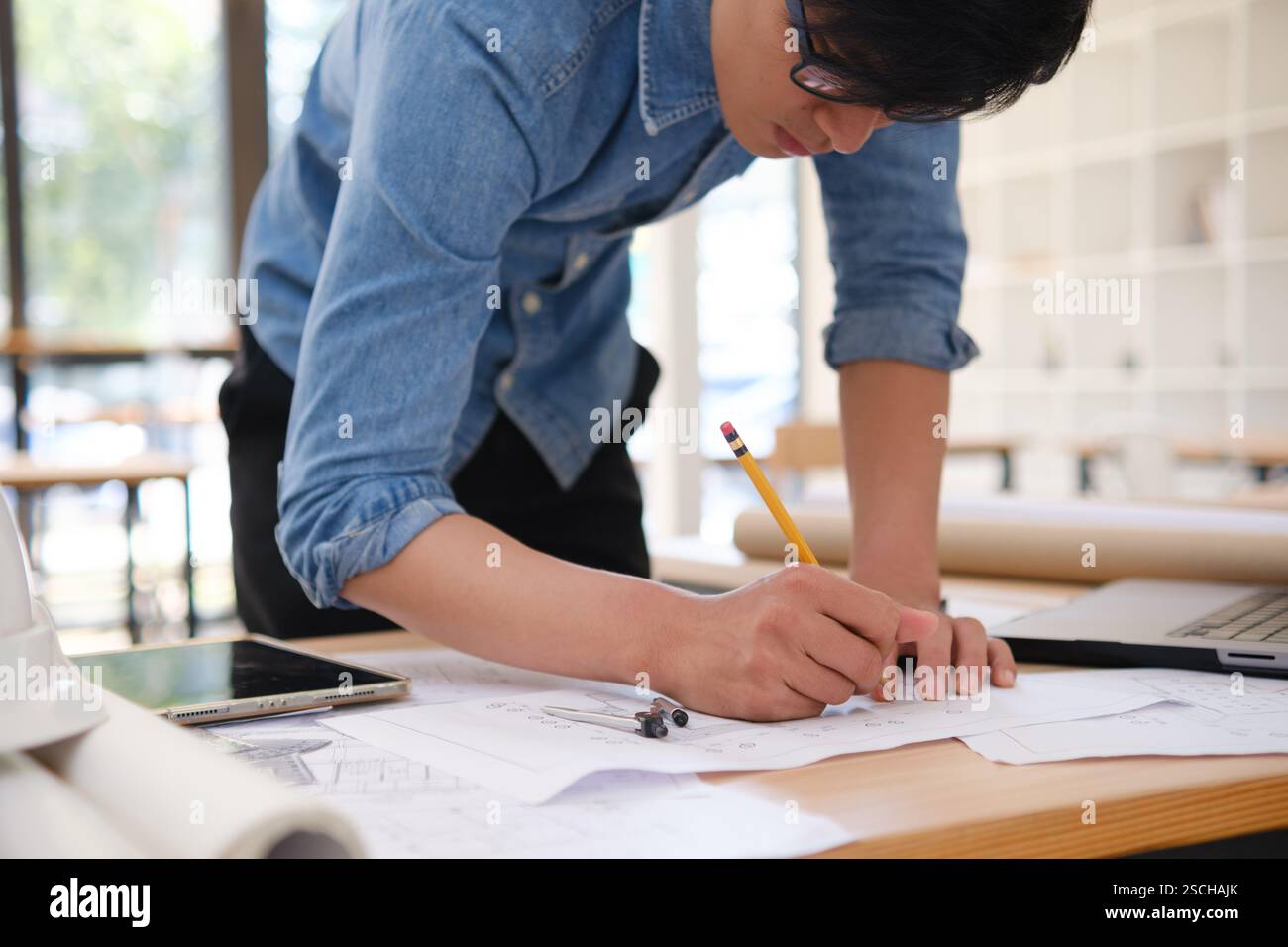 Architect hands planning building hi-res stock photography and images ...
