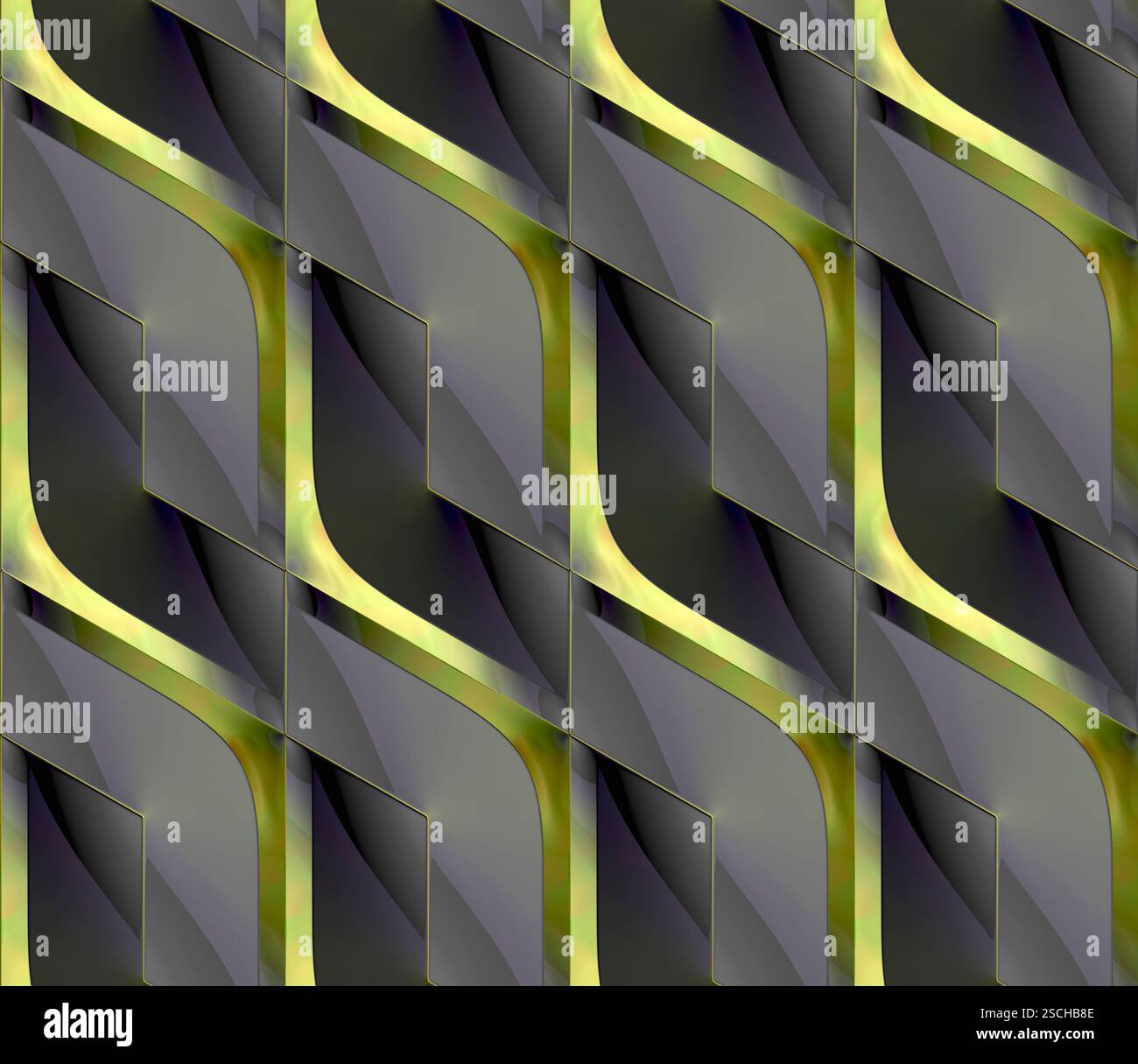 Futuristic 3D Wallpaper of black and green angular shape. High quality ...