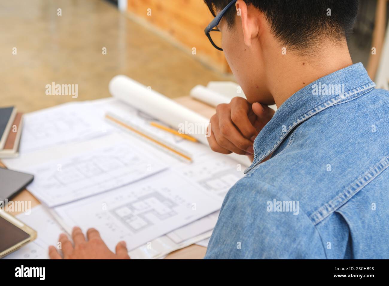 Blueprints analysis hi-res stock photography and images - Alamy