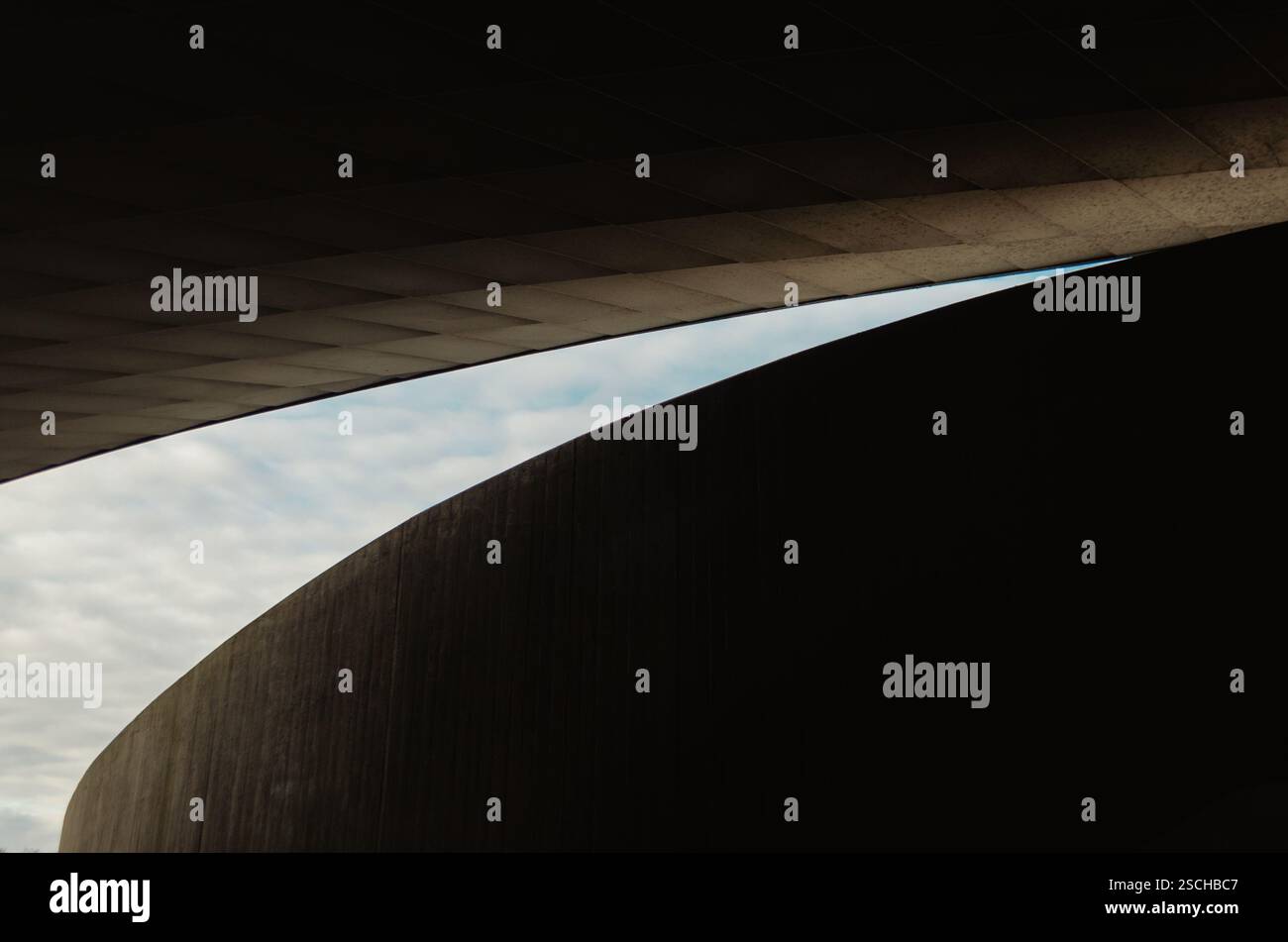 architectural perspective of unique building Stock Photo - Alamy