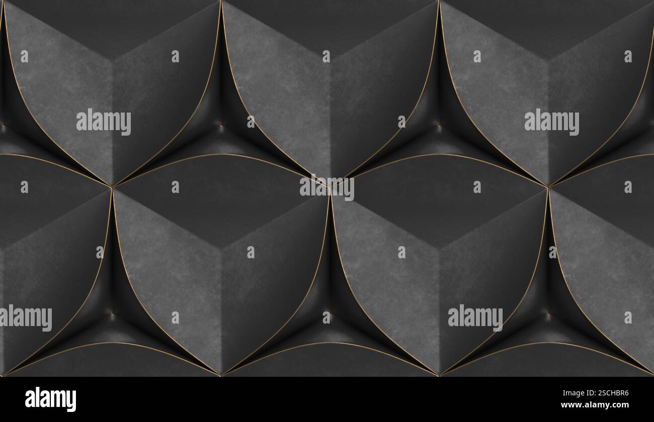 Bold and modern 3D geometric illustration with dark cubic shapes ...