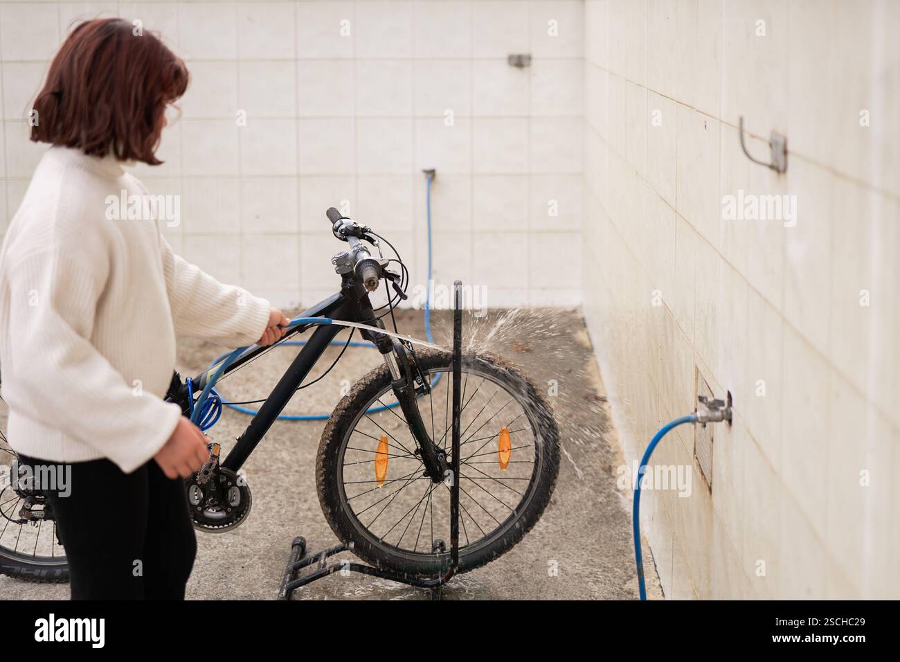 Bicycle wash on backyard hi-res stock photography and images - Alamy