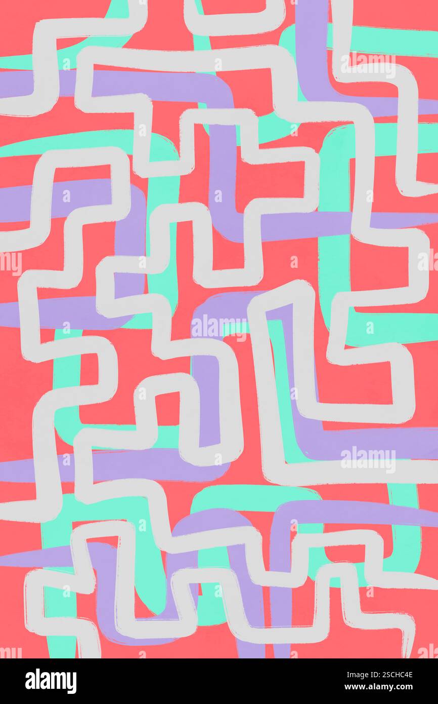 Vibrant maze design features hi-res stock photography and images - Alamy