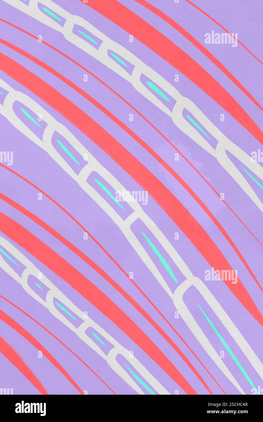 A contemporary, minimalistic illustration featuring repetitive purple ...