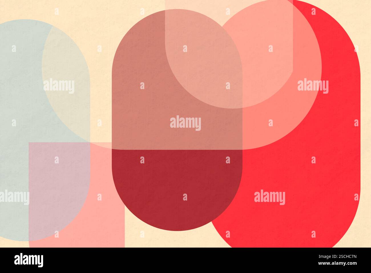 Contemporary abstract design with soft overlapping geometric shapes in warm tones. This ...