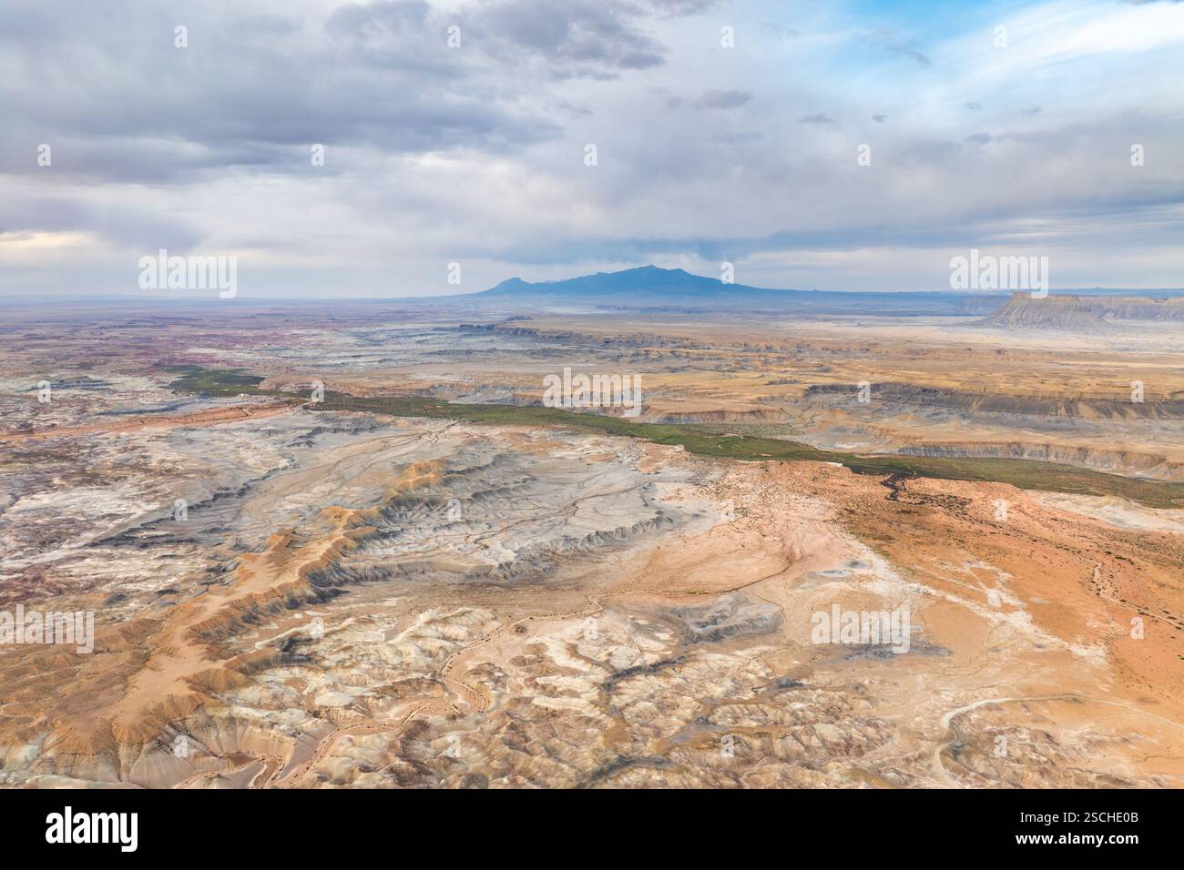 A stunning aerial drone view capturing the vast, rugged landscape of ...