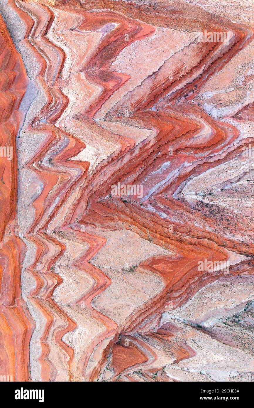 Stunning aerial photograph capturing the intricate sedimentary rock ...