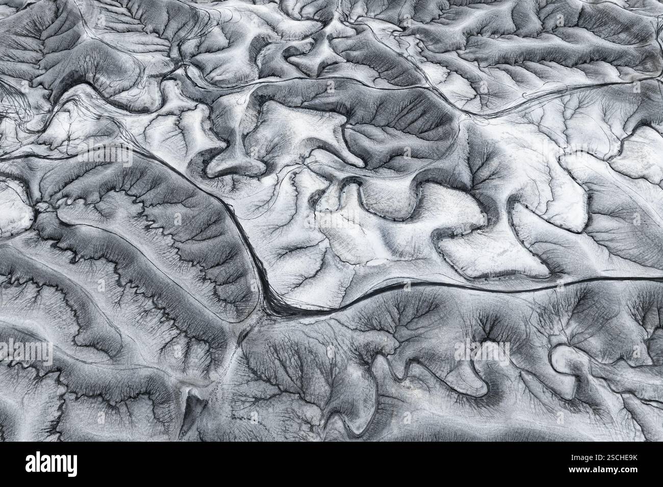 Stunning aerial shot capturing the intricate, textured patterns of ...