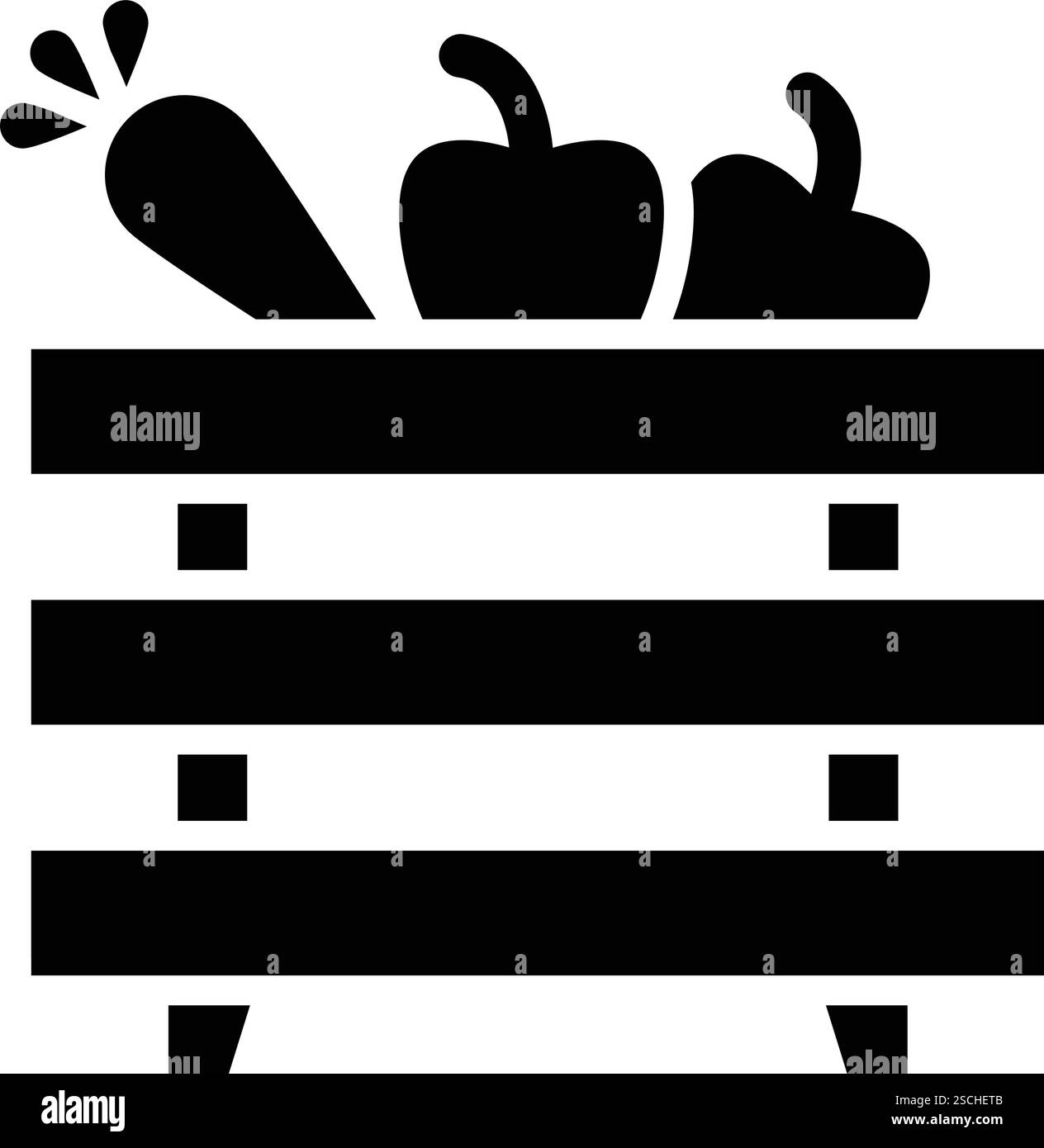 Fruit basket Vector Icon Design Illustration Stock Vector Image & Art ...