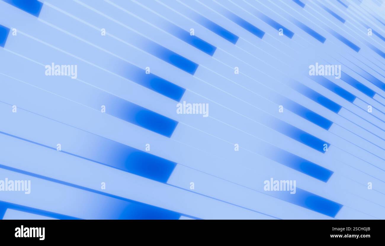An abstract representation of lines in soft blue hues, featuring a ...