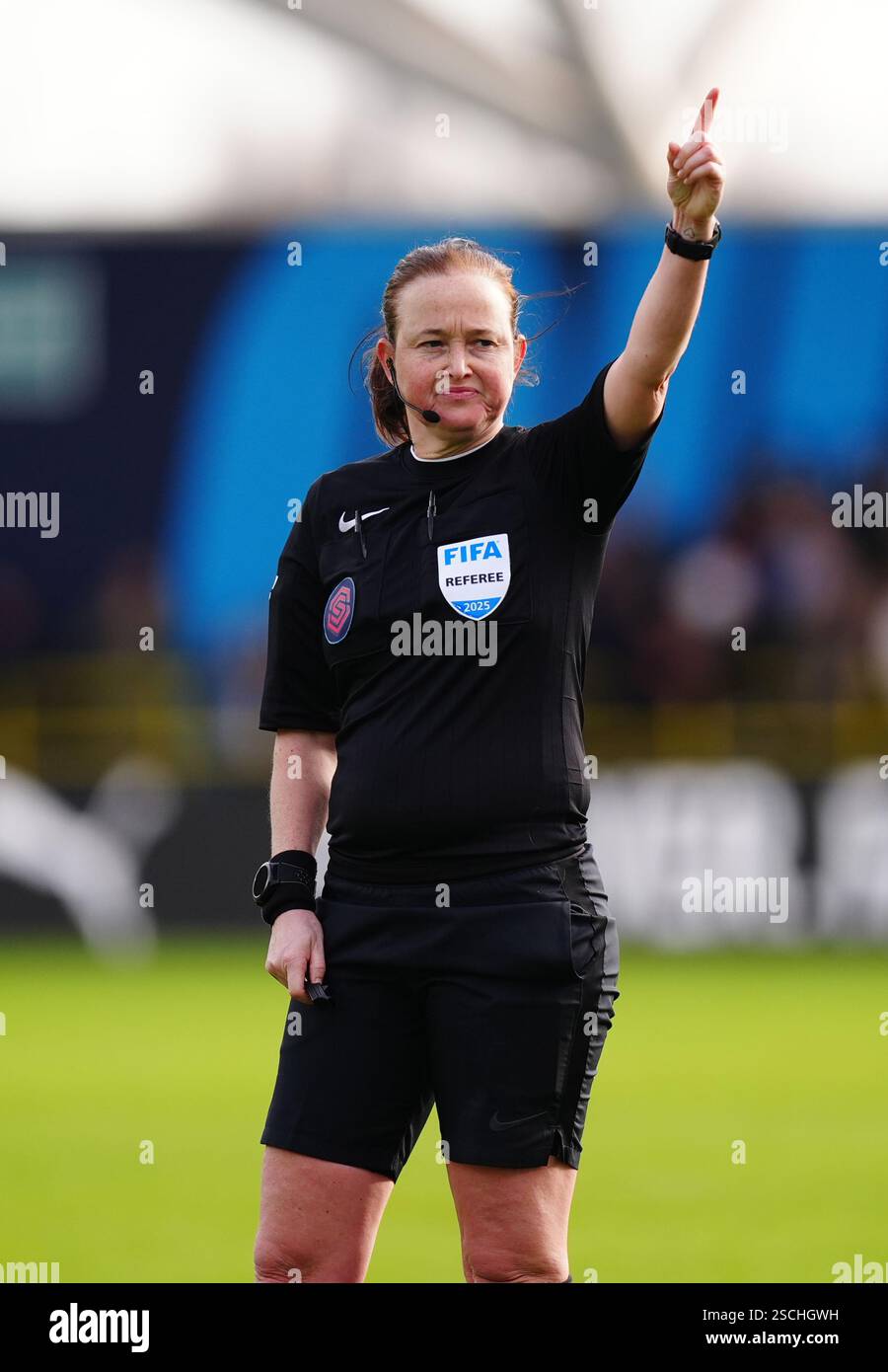 Referee Cheryl Foster during the Barclays Women's Super League match at ...