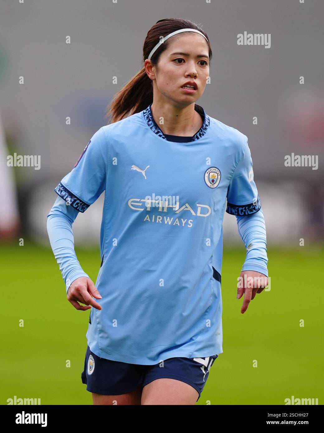 Manchester City's Yui Hasegawa during the Barclays Women's Super League match at the Joie ...