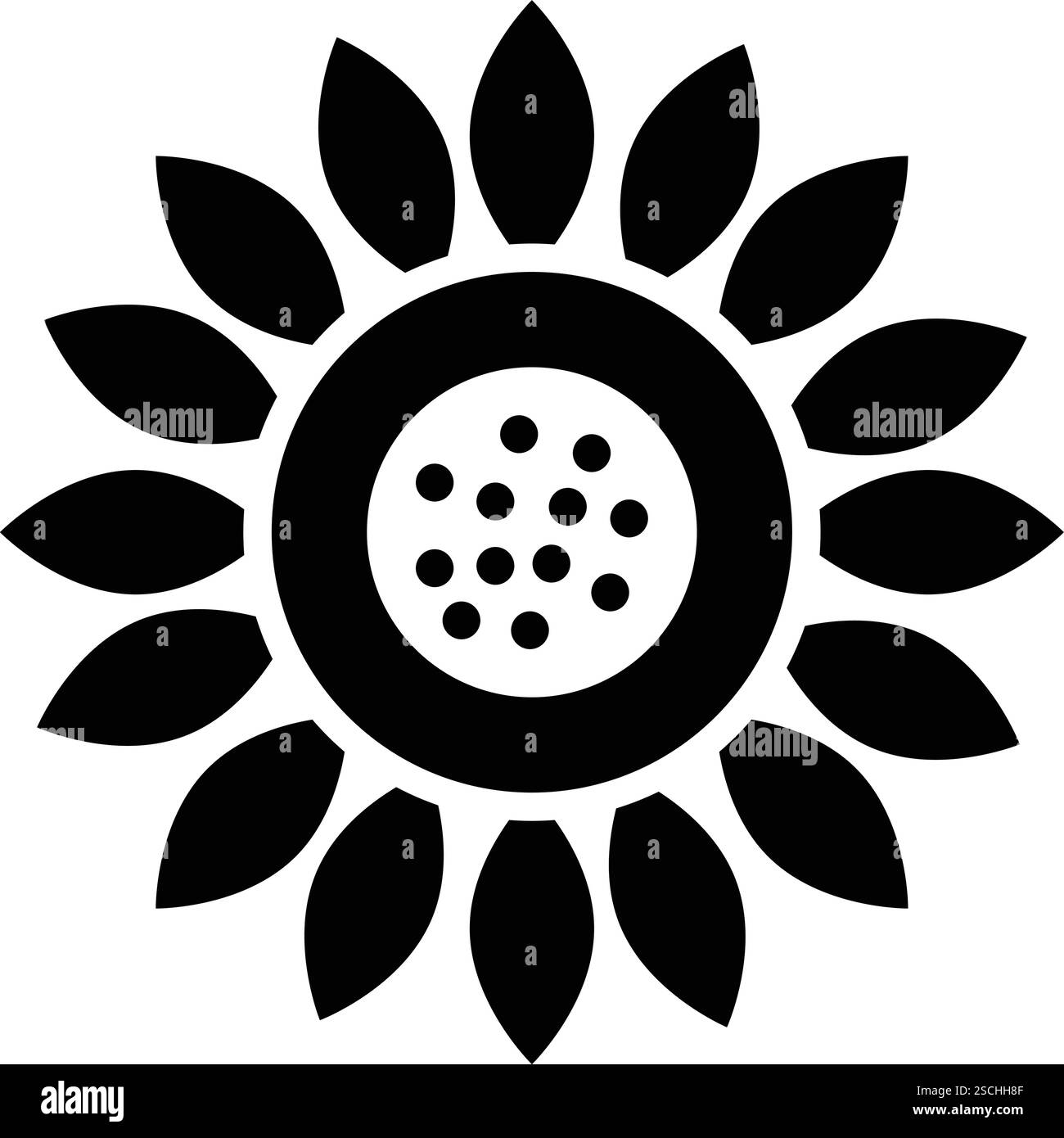 Sunflower color icon flat Cut Out Stock Images & Pictures - Alamy